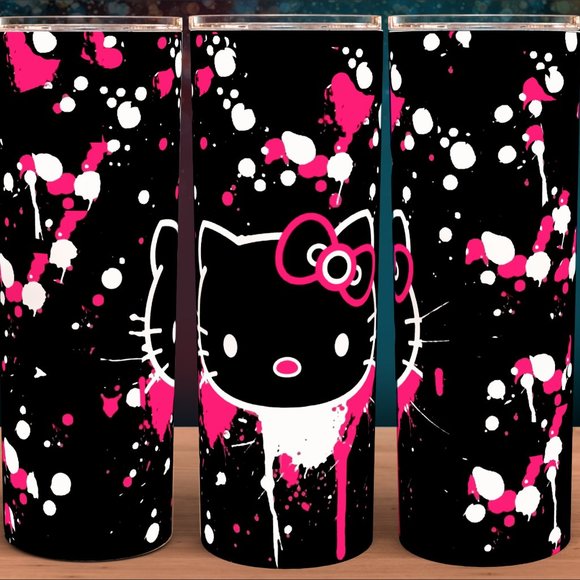 Dining | Hello Kitty Hot Pink Paint Splatter Cup Mug Tumbler 2oz | Poshmark